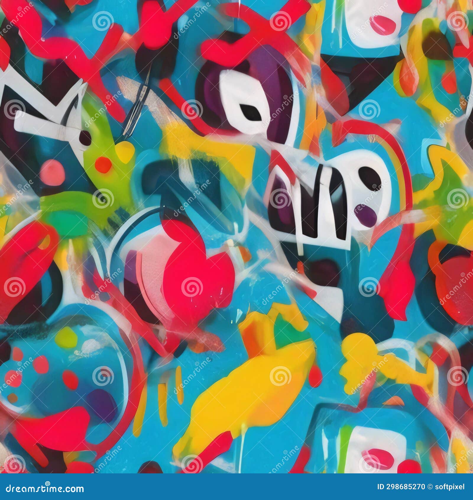 Colorful Streetart Graffiti Wall Background Royalty-Free Stock Photo ...