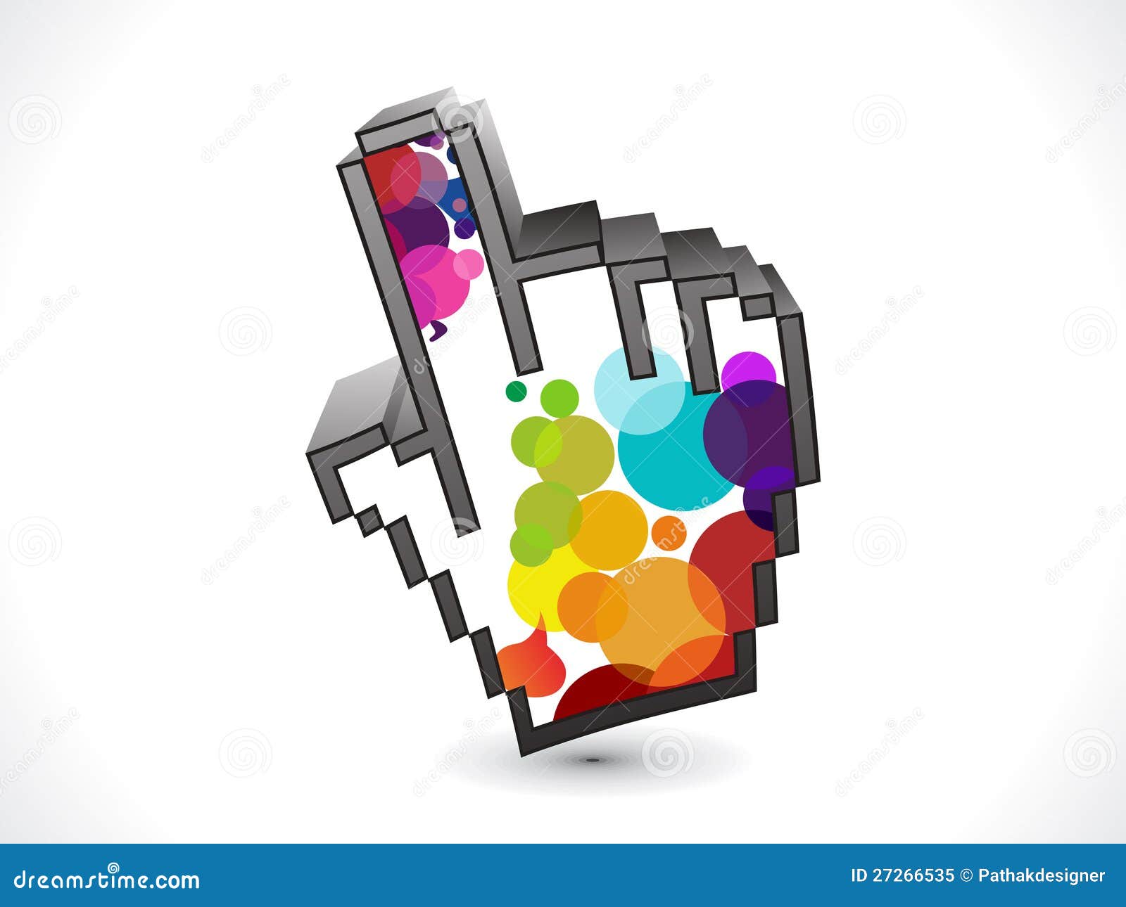 Abstract Colorful Hand Icon Stock Vector - Illustration of email ...