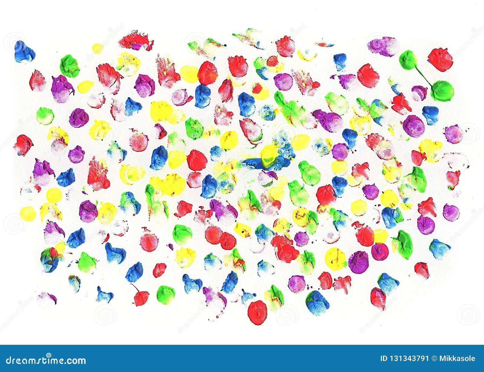 Abstract Colorful Hand Painted Dots Background. Stock Illustration ...