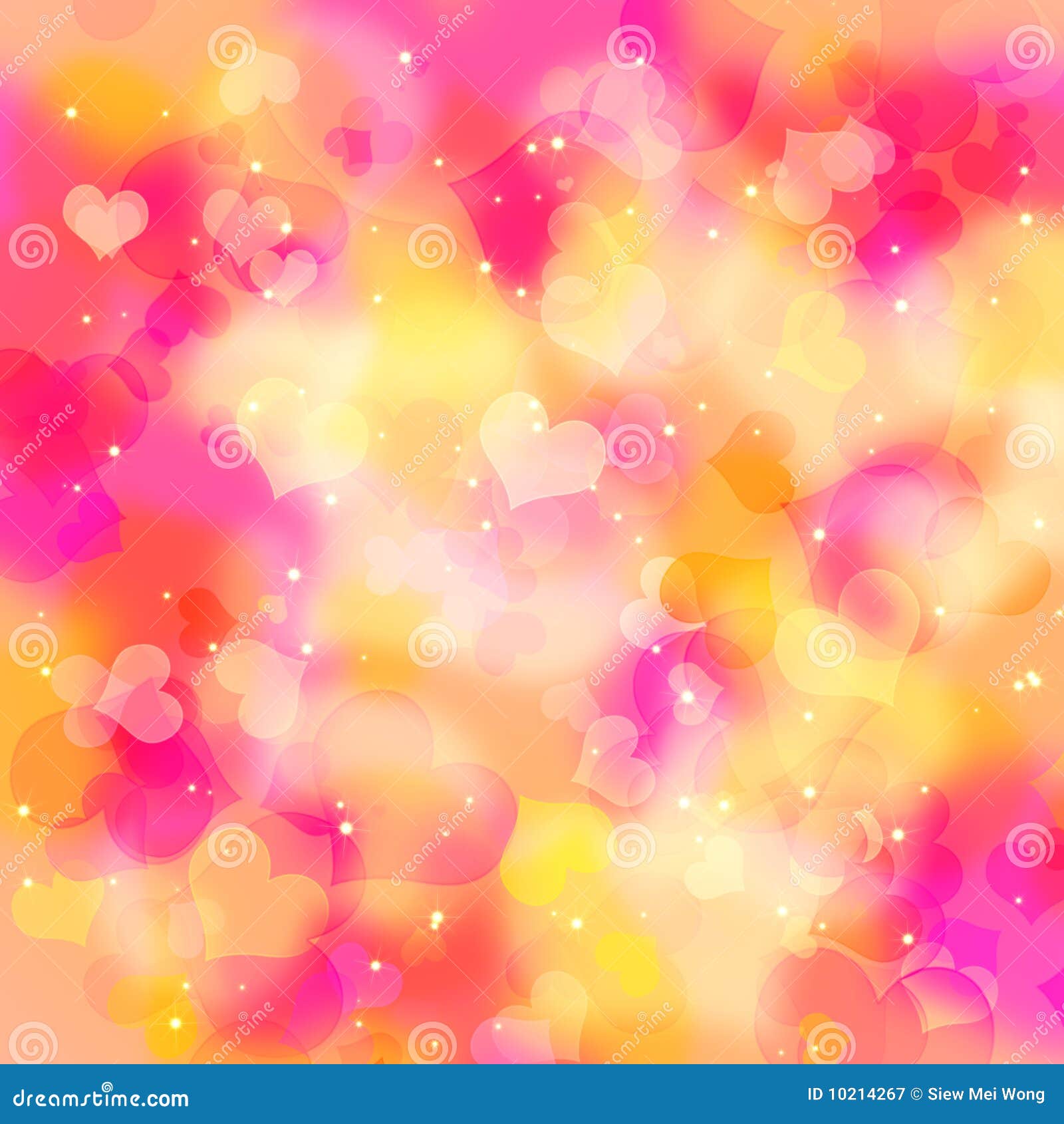 Abstract Colorful Hearts Background Stock Illustration - Illustration ...