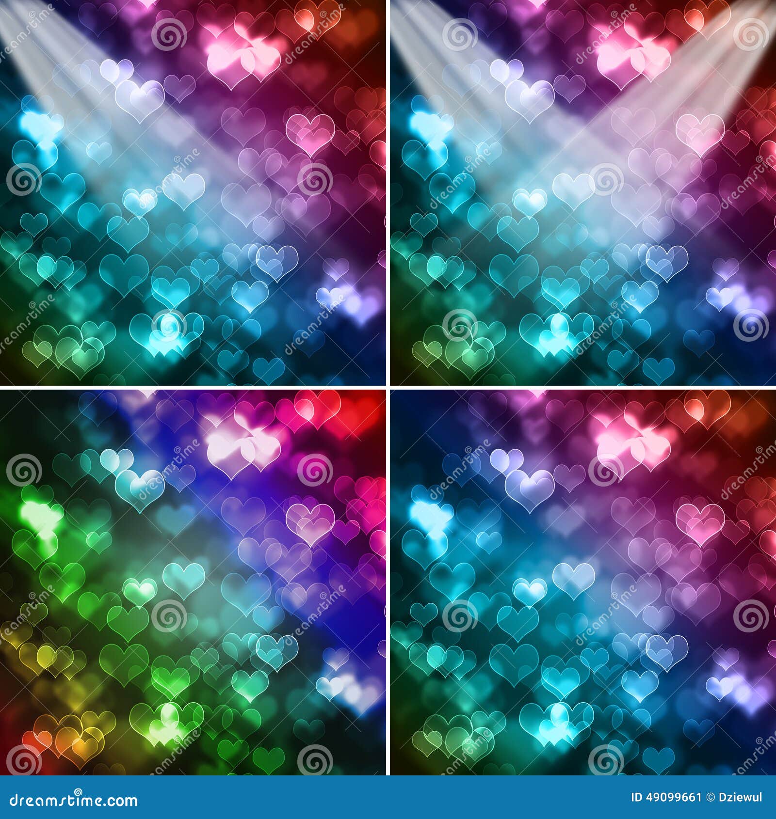 Abstract colorful hearts stock illustration. Illustration of focus ...