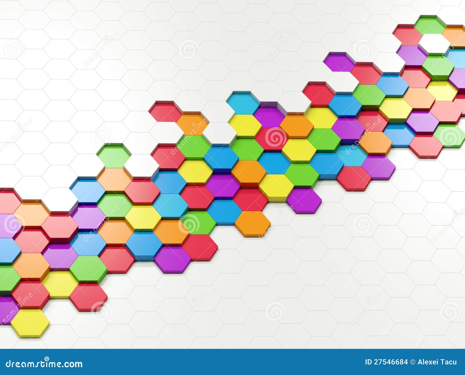 Abstract Colorful Hexagons stock illustration. Illustration of hexagons ...