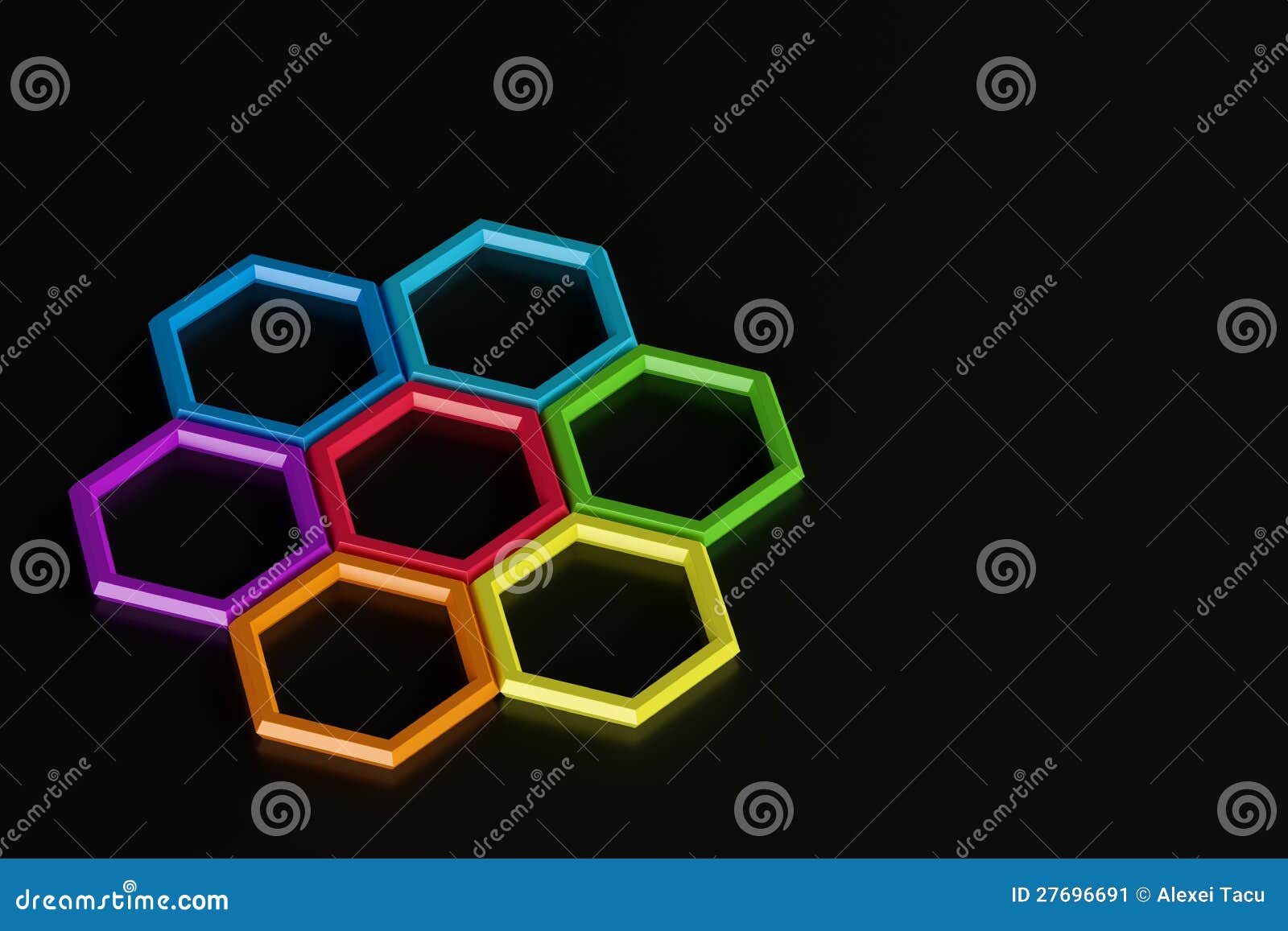 Abstract Colorful Hexagons stock illustration. Illustration of style ...