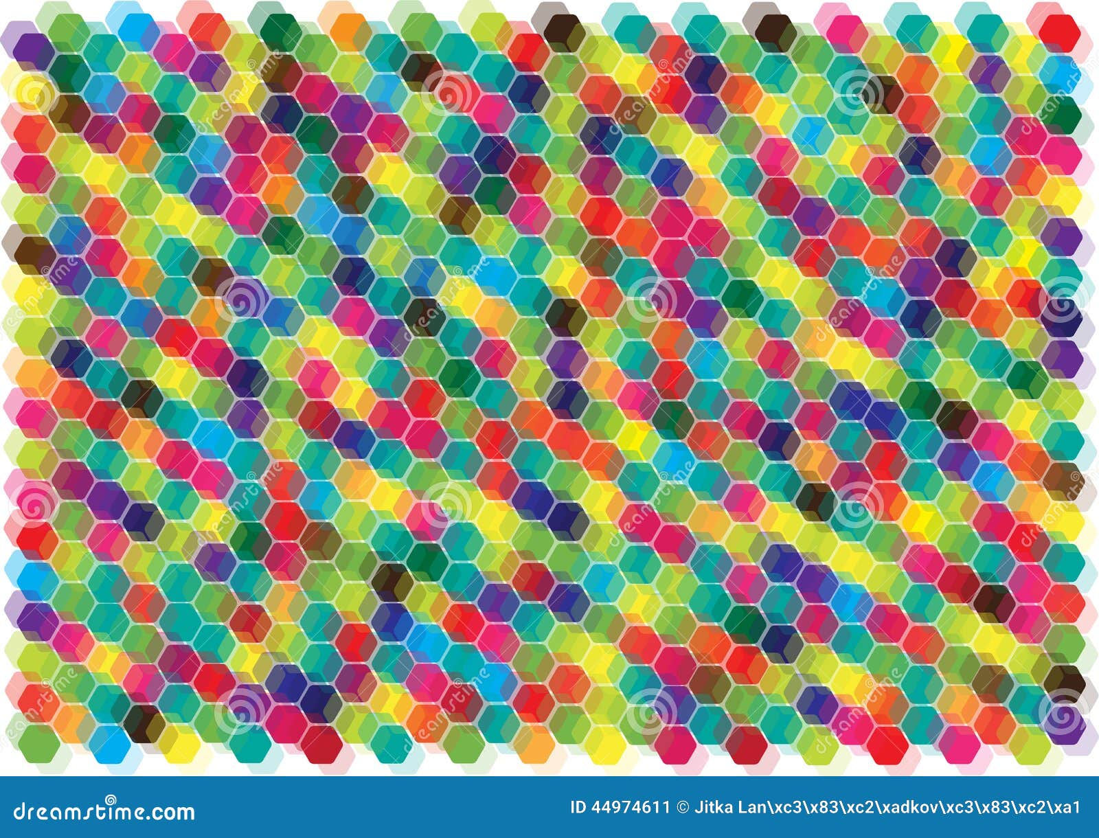 Abstract Colorful Hexagons Background Stock Illustration - Illustration ...