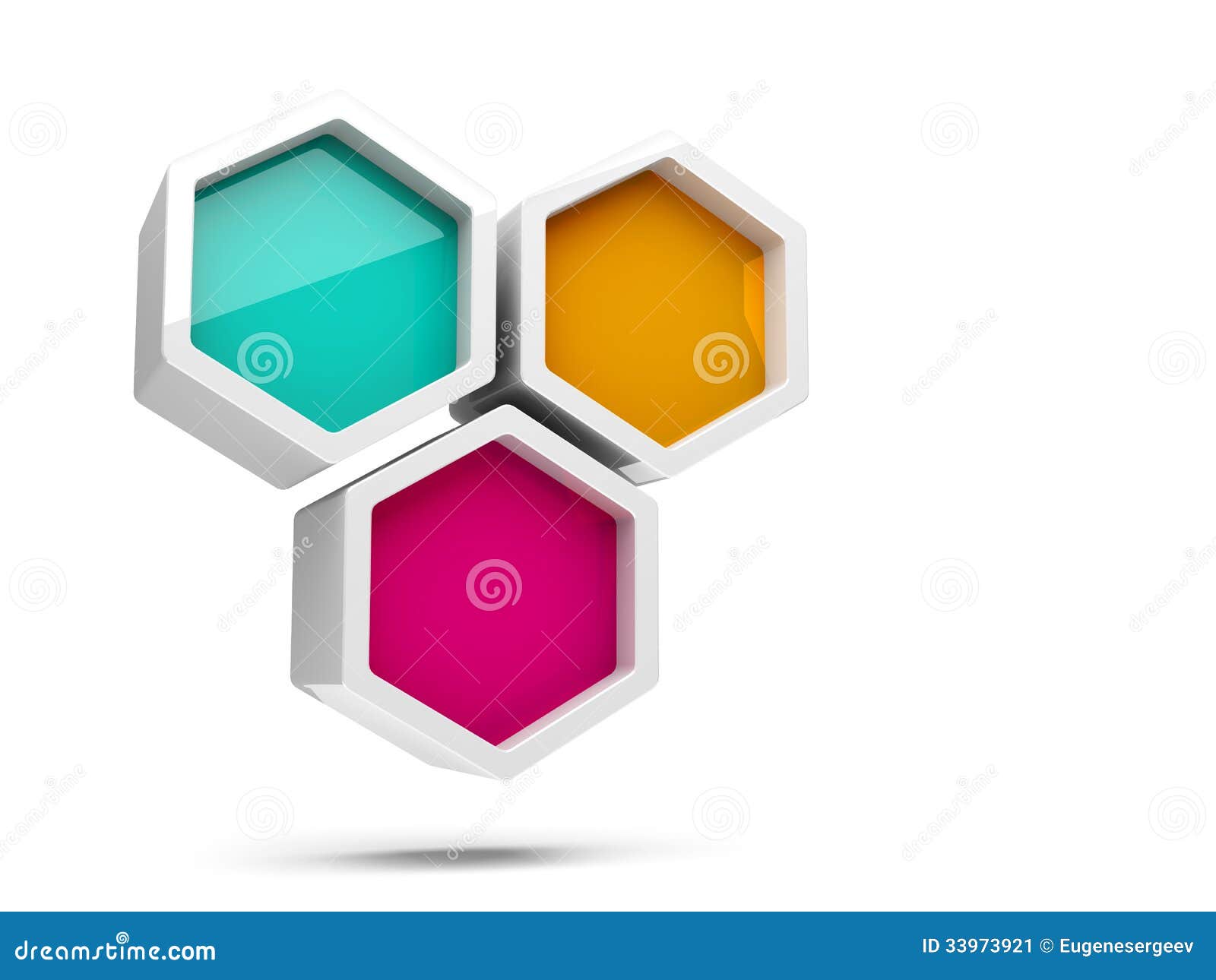 Abstract Colorful Honeycomb 3d Element Stock Illustration ...