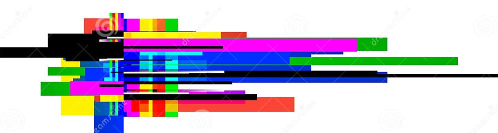 Abstract Colorful Horizontal Lines and Rectangles Spreading from the ...