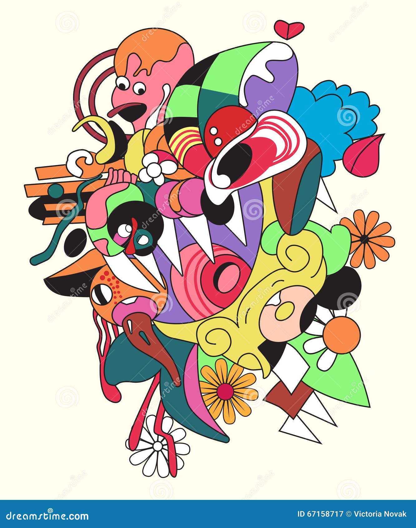 Abstract Colorful Illustration. Stock Vector - Illustration of backdrop ...