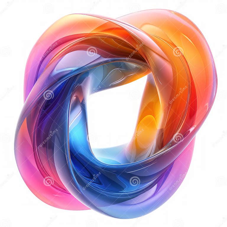 Abstract Colorful Infinity Loop Design with Fluid Shapes Stock Image ...