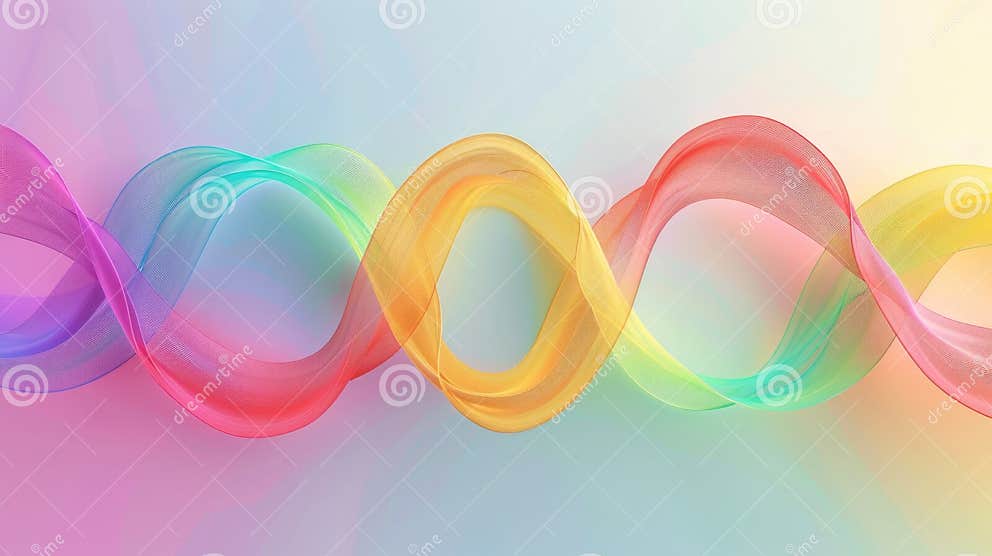 Abstract Colorful Infinity Loop on Pastel Gradient Background Stock ...
