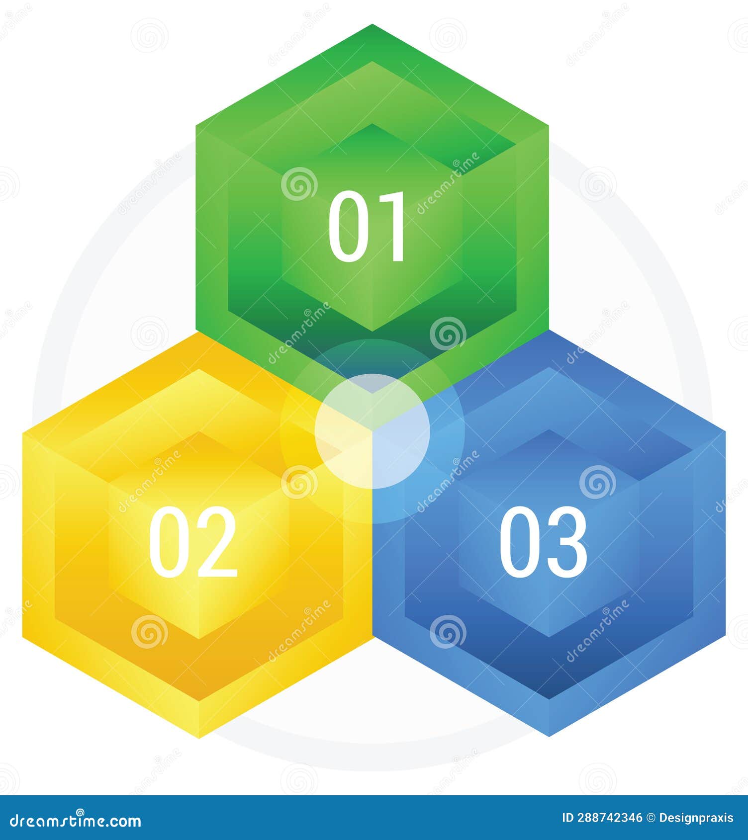 Infographic With 3D Cube Pyramid Vector Illustration | CartoonDealer ...