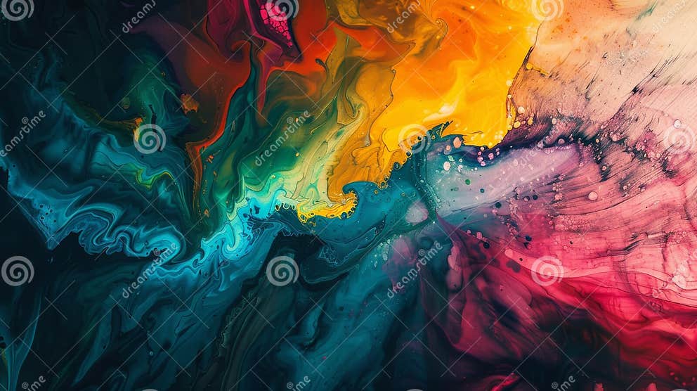 Abstract Colorful Ink Diffusion in Water Stock Photo - Image of liquid ...