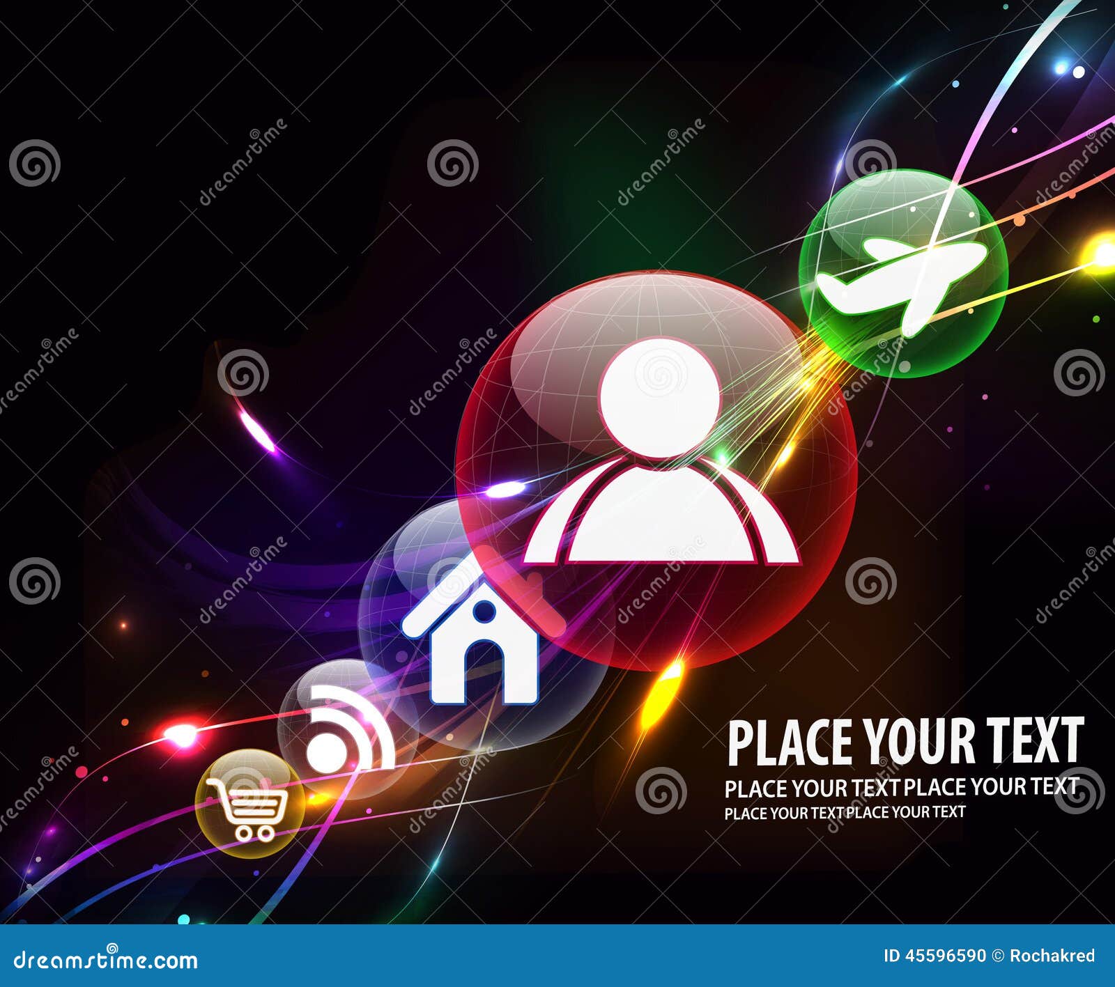 Abstract Colorful Internet Icons Stock Vector - Illustration of group ...