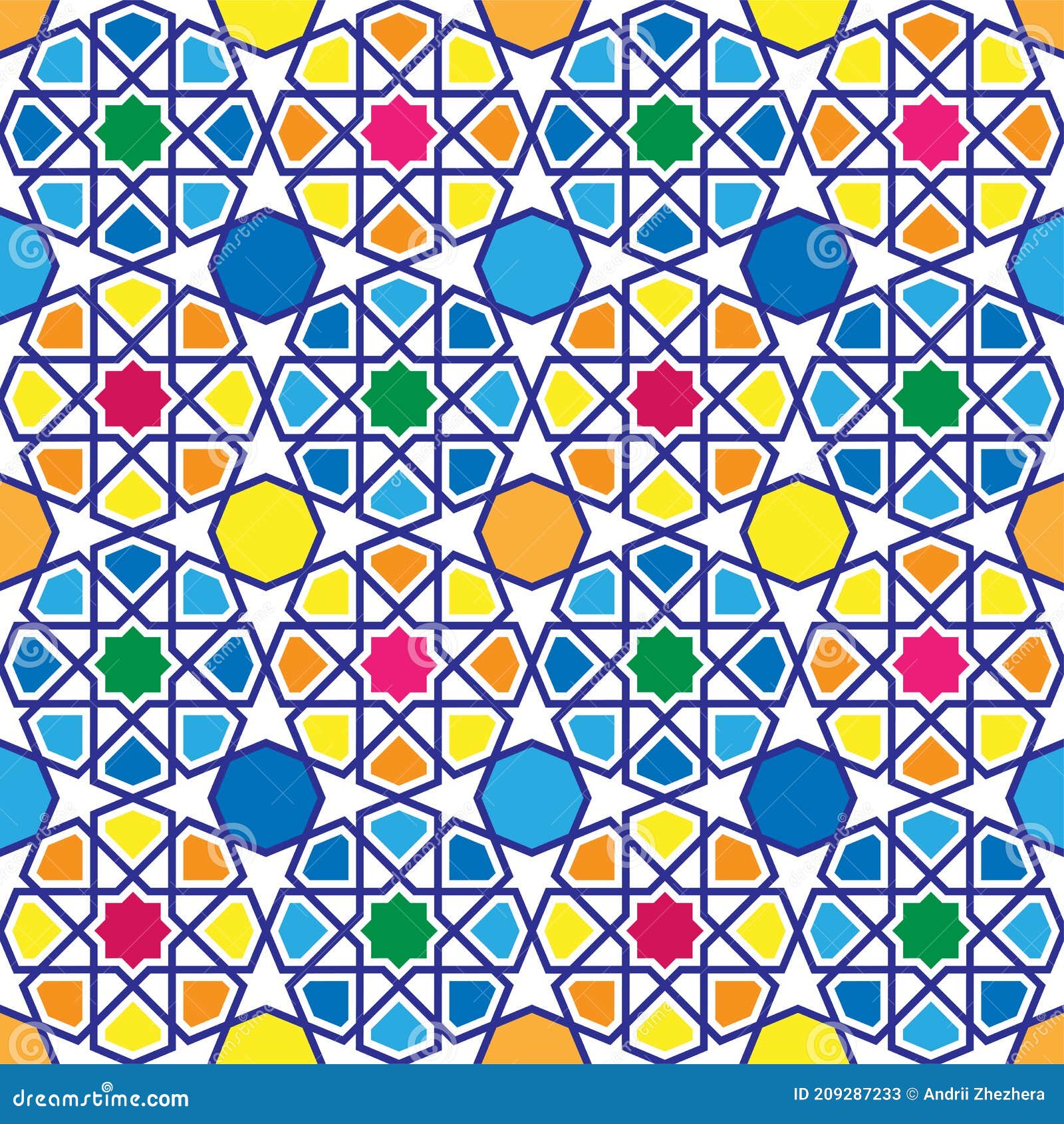 Abstract Colorful Islamic Pattern, Geometric Design Patern Stock Vector ...