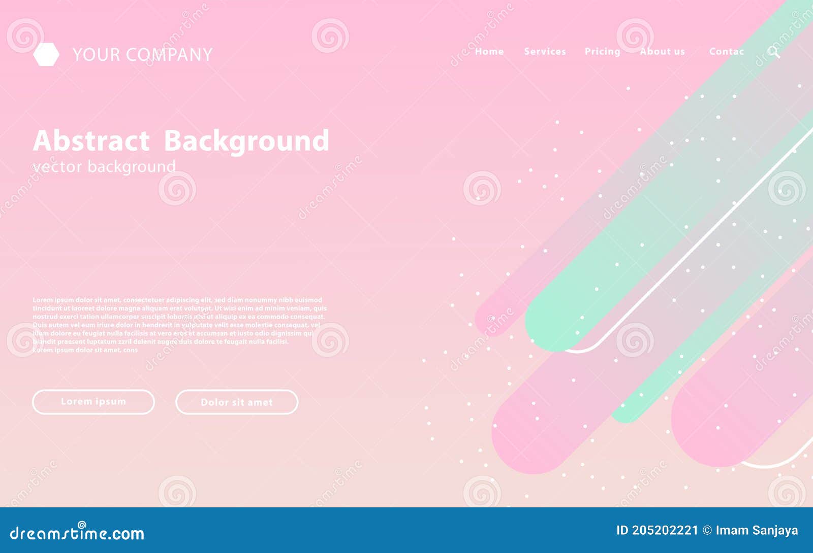 Abstract Colorful Landing Page Background, Vector Illustration Stock ...