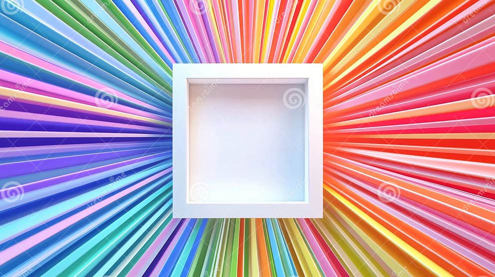 Abstract Colorful Layered Background with a Blank Rectangular Space for ...