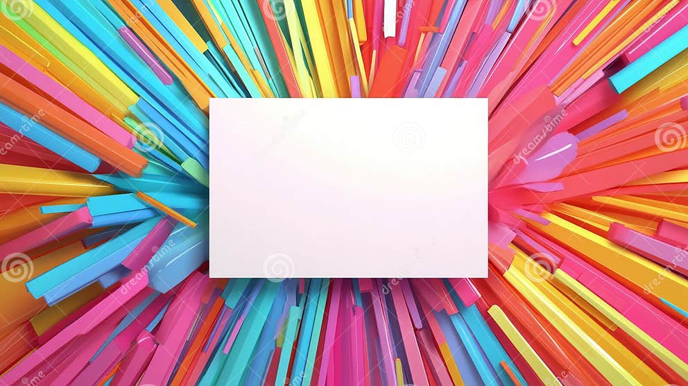 Abstract Colorful Layered Background with a Blank Rectangular Space for ...