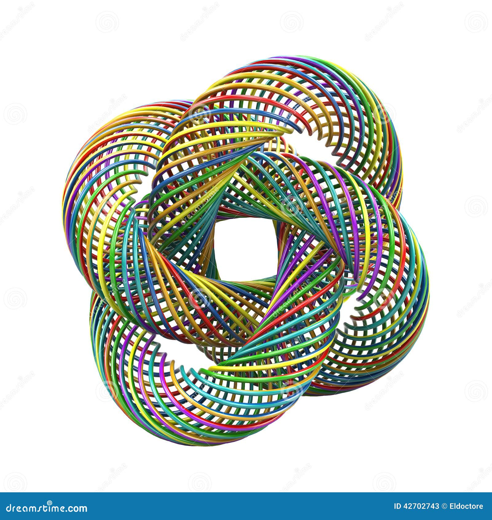 Abstract Colorful Layered Torus Isolated on White Stock Image - Image ...