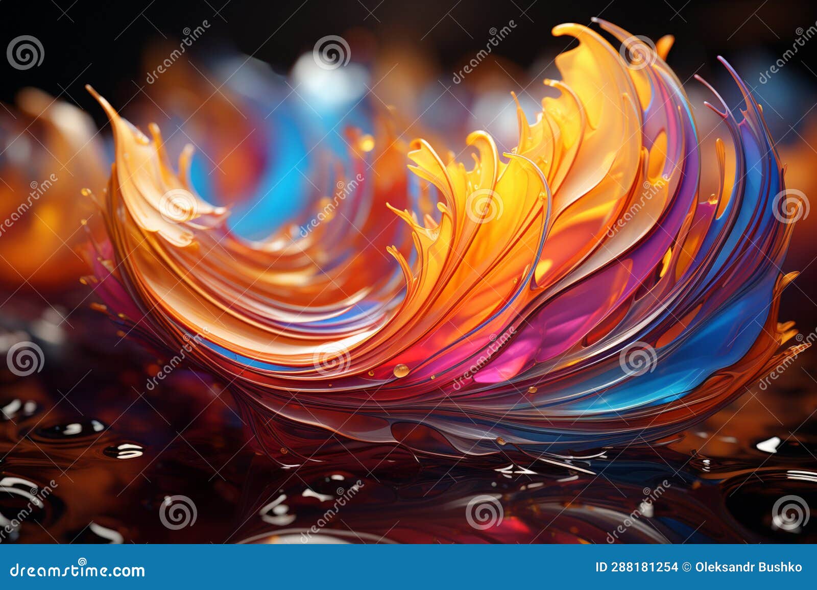 Abstract Colorful Leaves Effect Stock Illustration - Illustration of ...