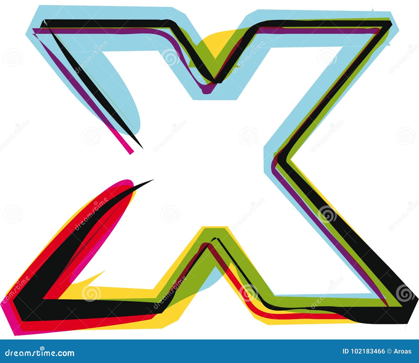 Abstract colorful Letter X stock vector. Illustration of colorful ...