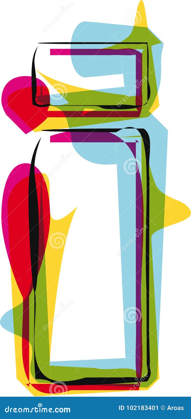 Abstract colorful Letter i stock vector. Illustration of artwork ...