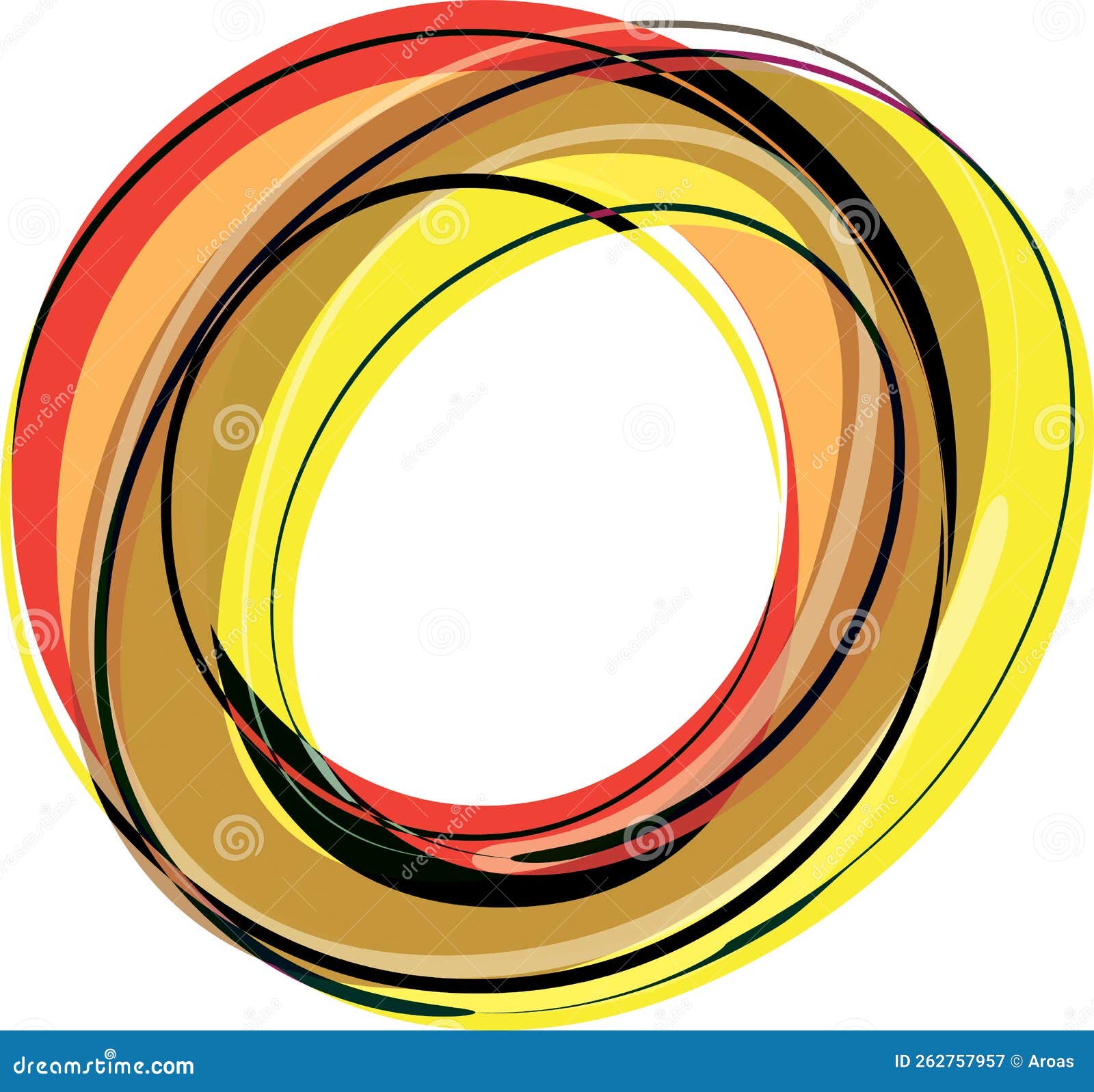 Abstract Colorful Letter O stock vector. Illustration of brushed ...