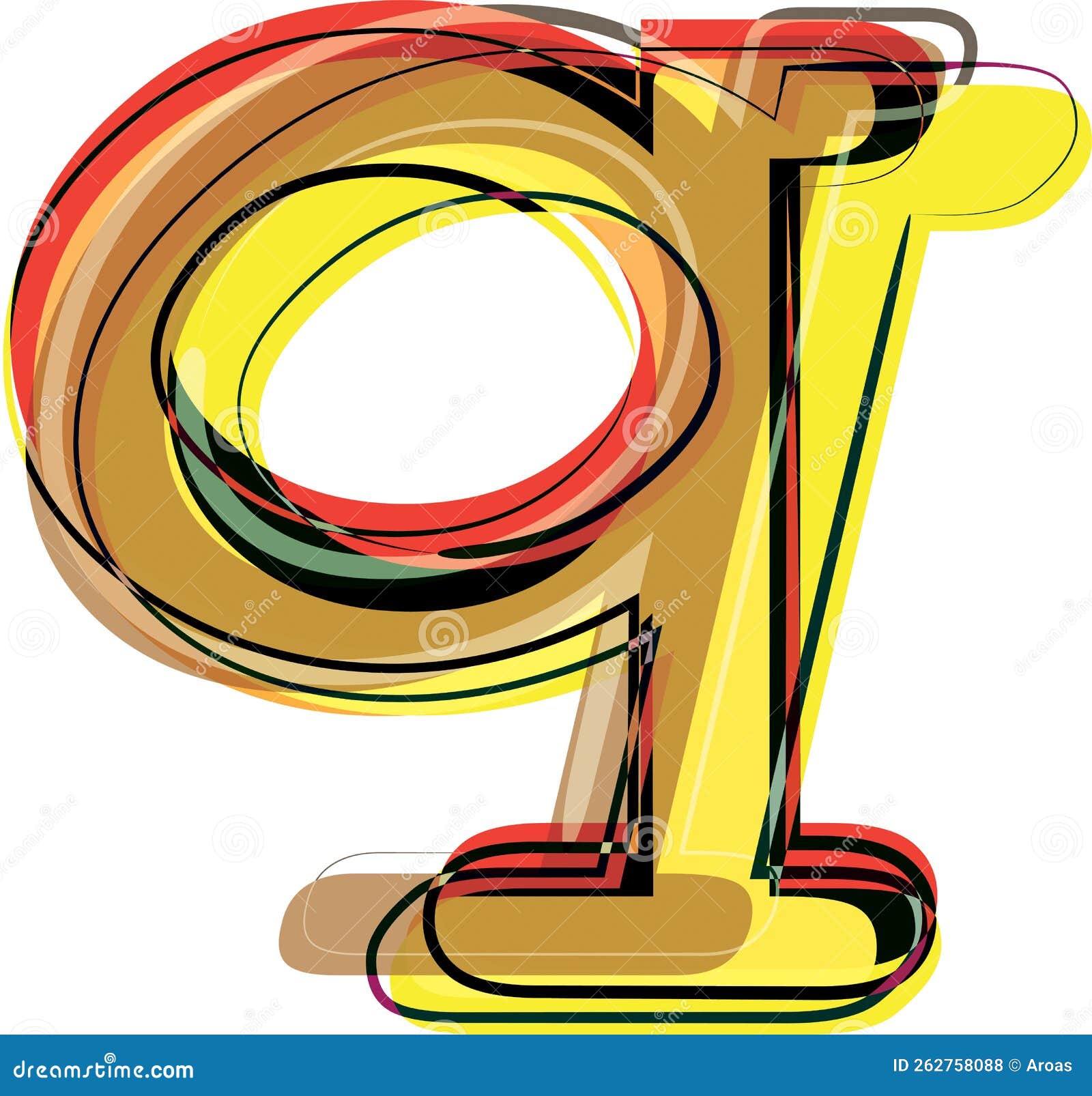 Abstract Colorful Letter q stock vector. Illustration of background ...