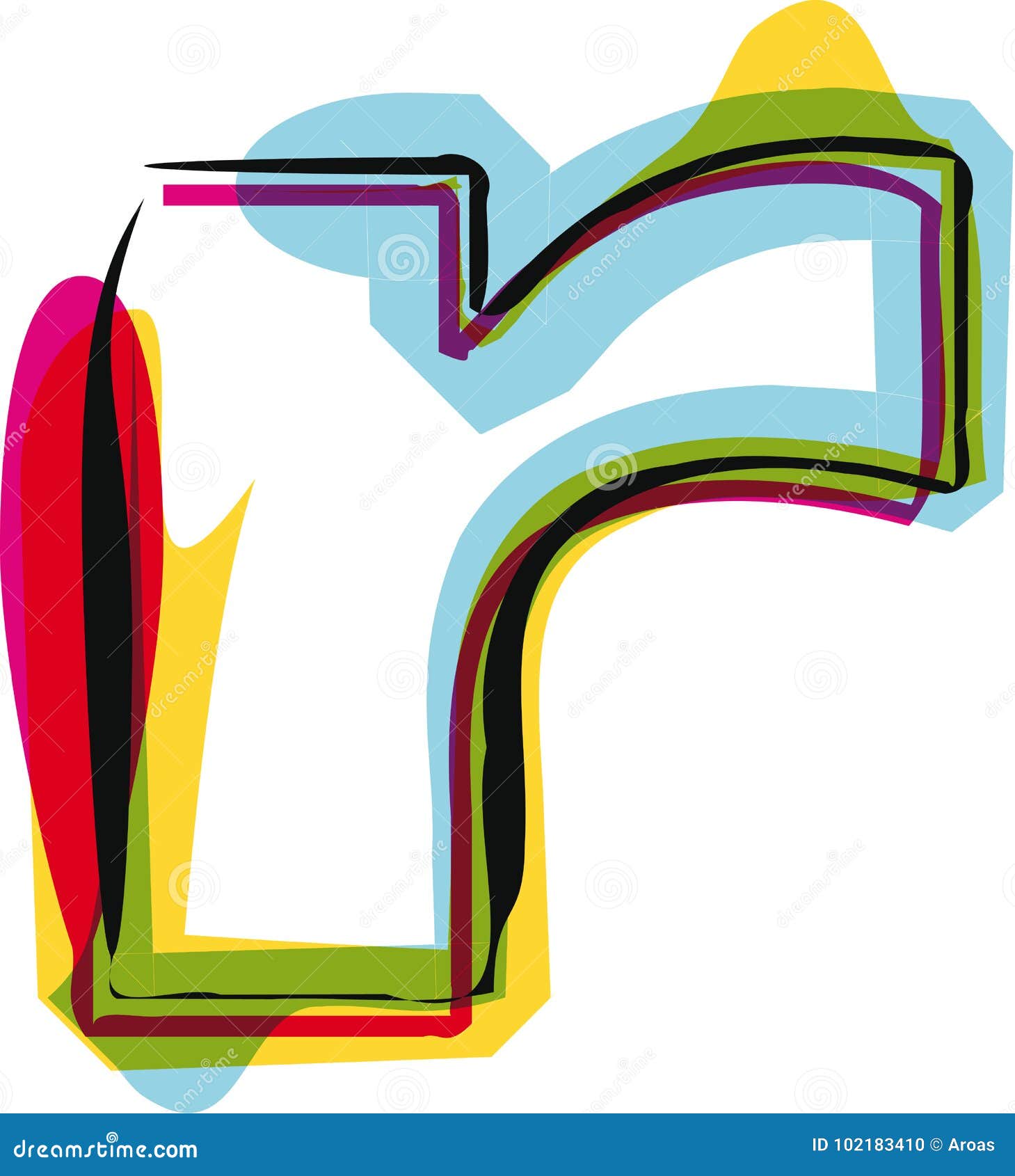 Abstract colorful Letter r stock vector. Illustration of design - 102183410