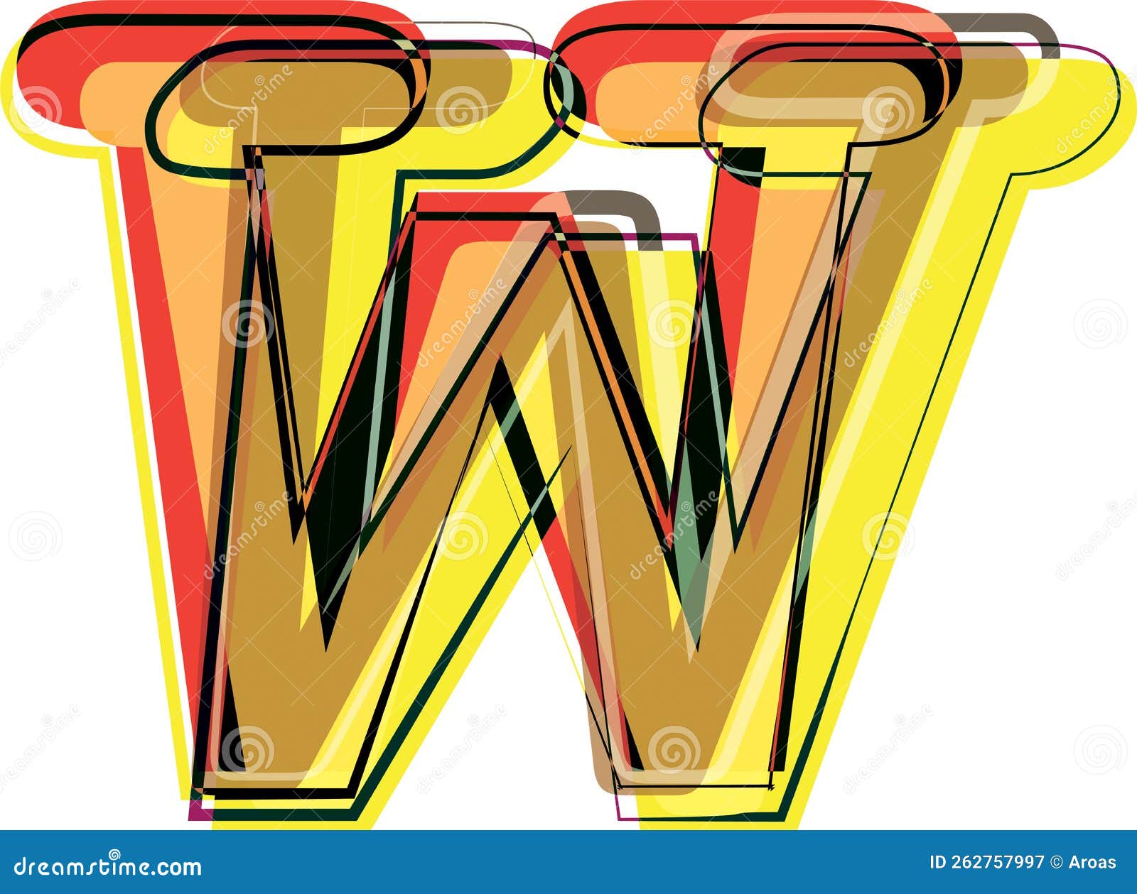 Abstract Colorful Letter W stock vector. Illustration of abstract ...