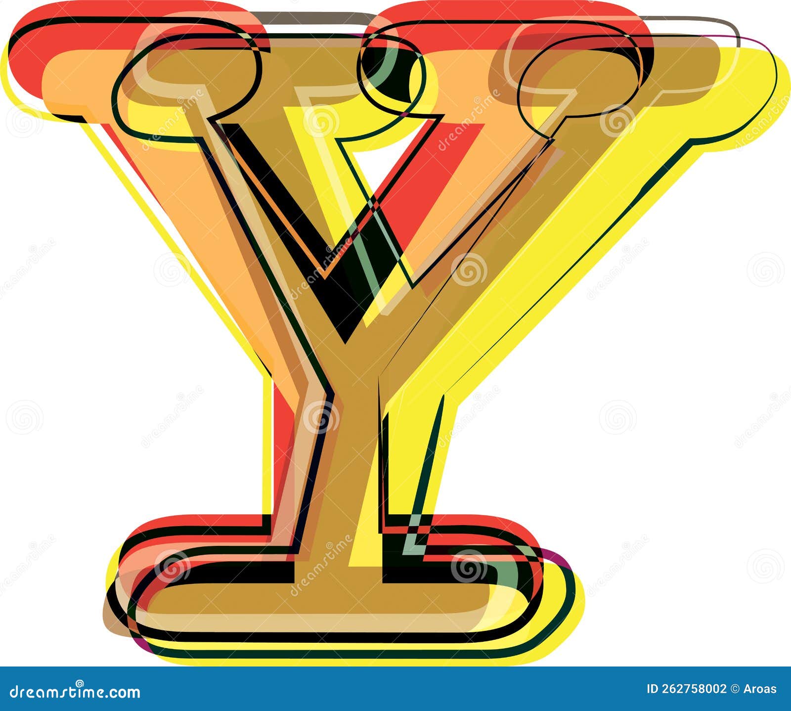 Abstract Colorful Letter Y stock vector. Illustration of character ...