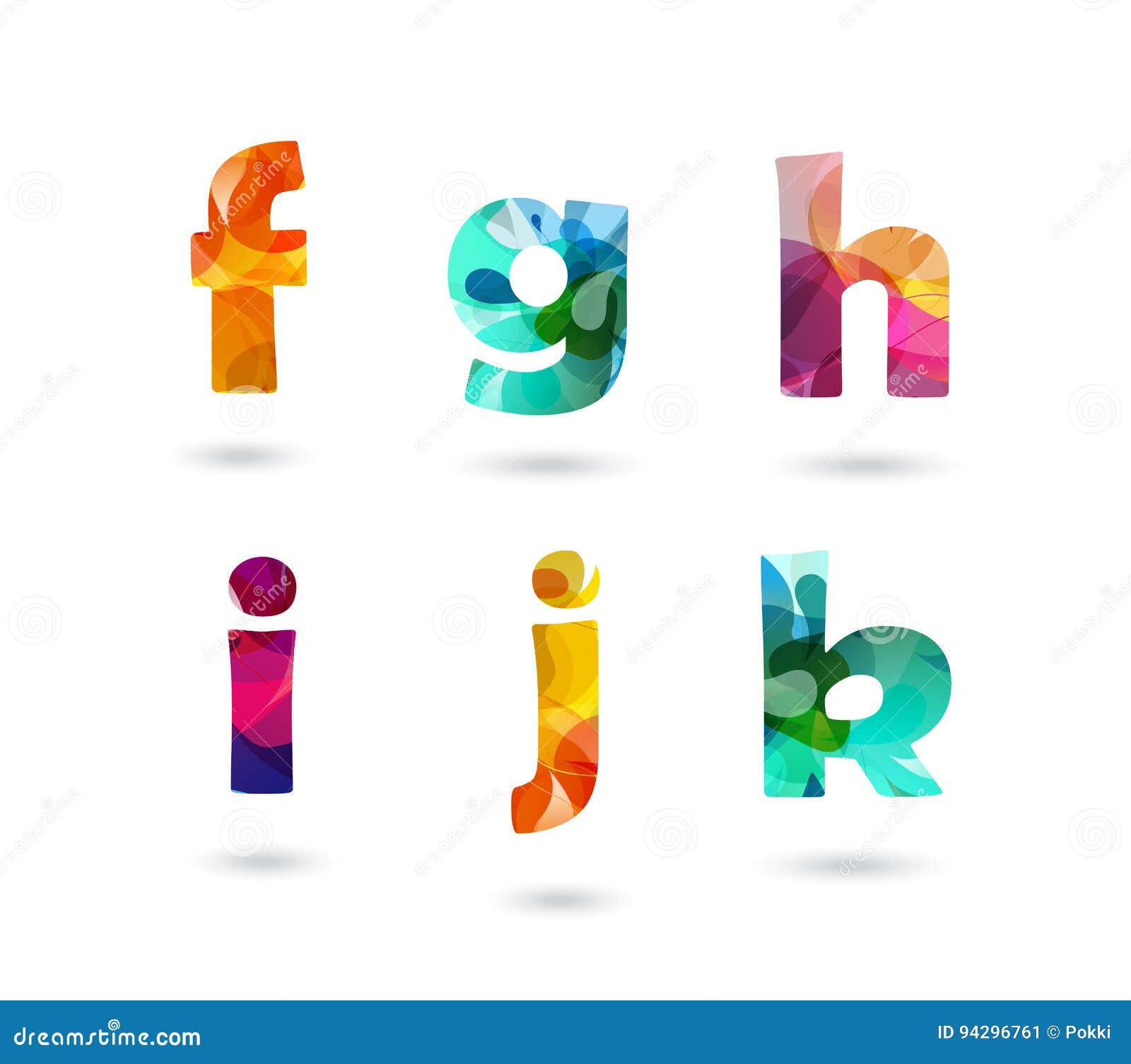 Abstract Colorful Letters Set. Stock Vector - Illustration of element ...