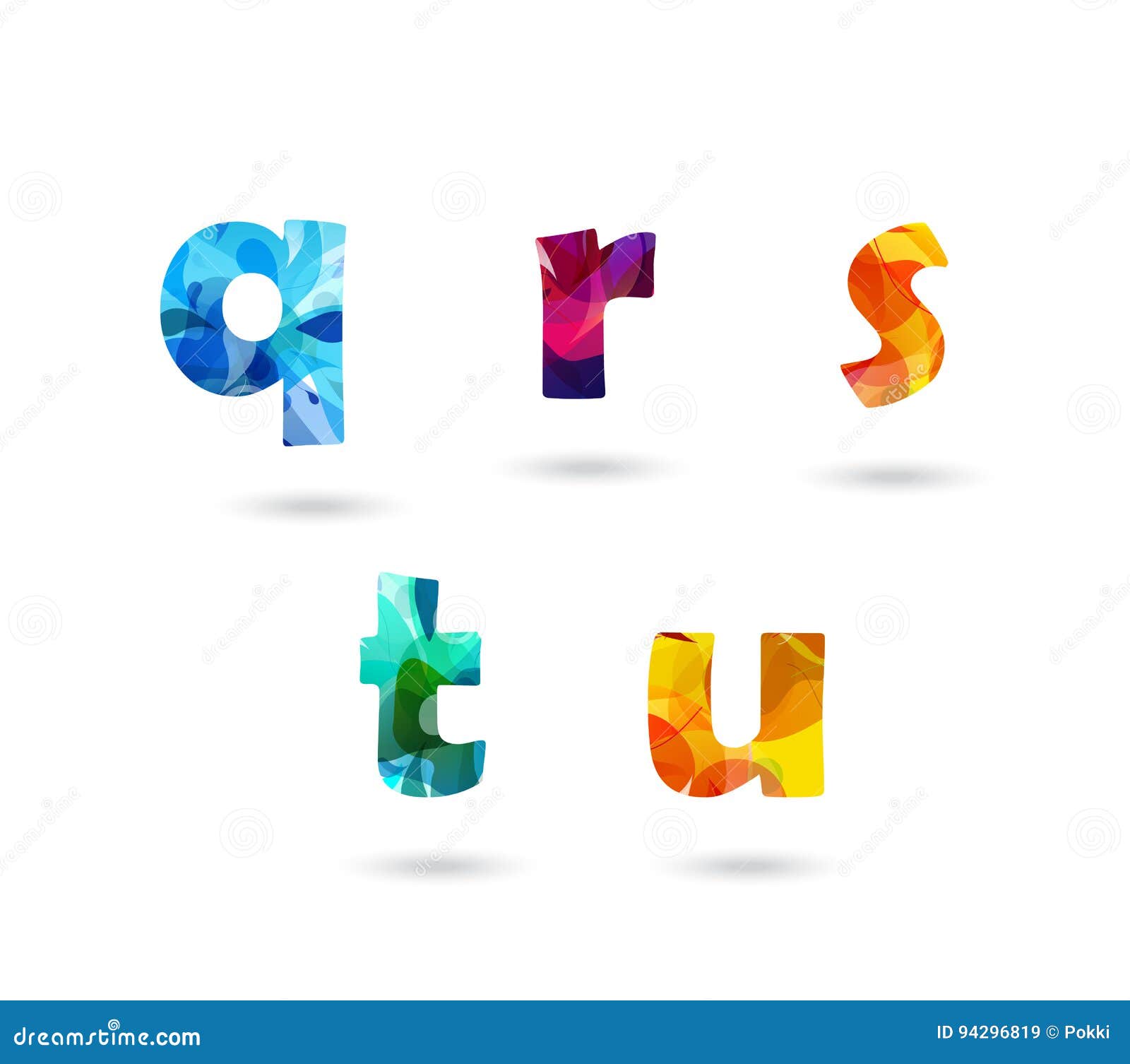 Abstract Colorful Letters Set. Stock Vector - Illustration of design ...