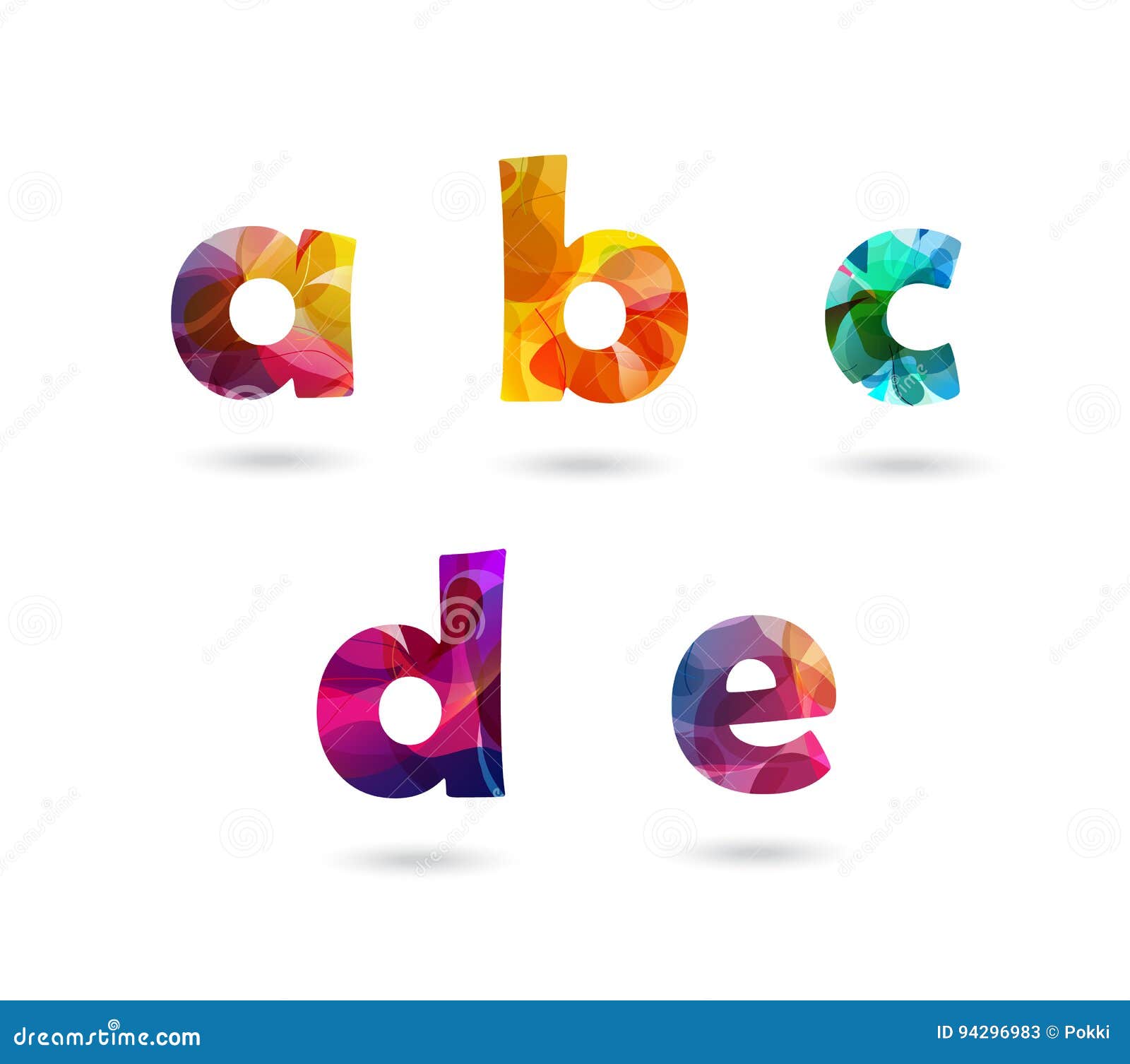 Abstract Colorful Letters Set. Stock Vector - Illustration of creative ...