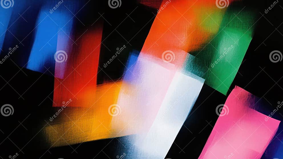 Abstract Colorful Light Patterns on a Dark Background, Creating a ...