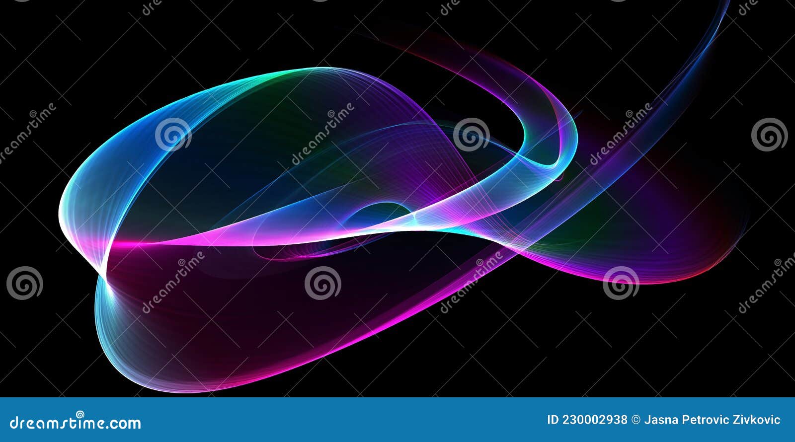 Abstract Colorful Light Wave Futuristic Background Stock Illustration ...