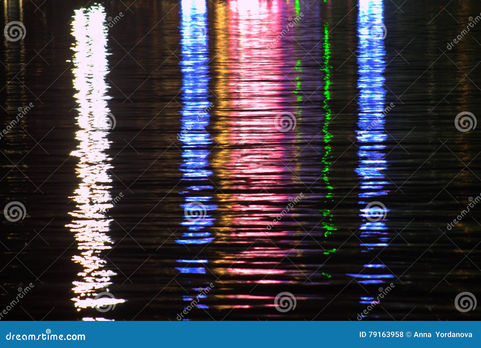 Abstract Colorful Lights Reflections Stock Photo - Image of surface ...