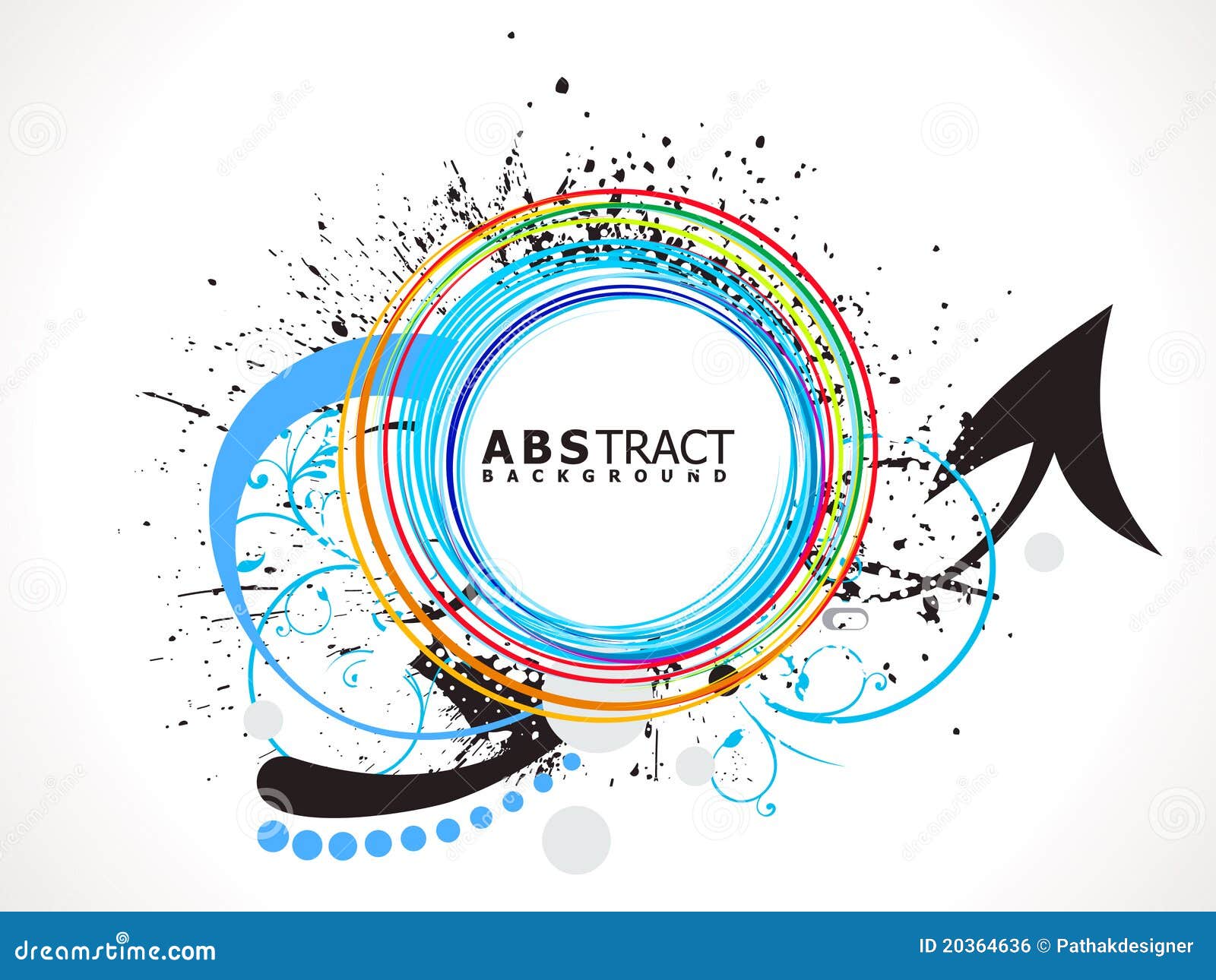 Abstract Colorful Line Circle Splash Stock Vector - Illustration of ...