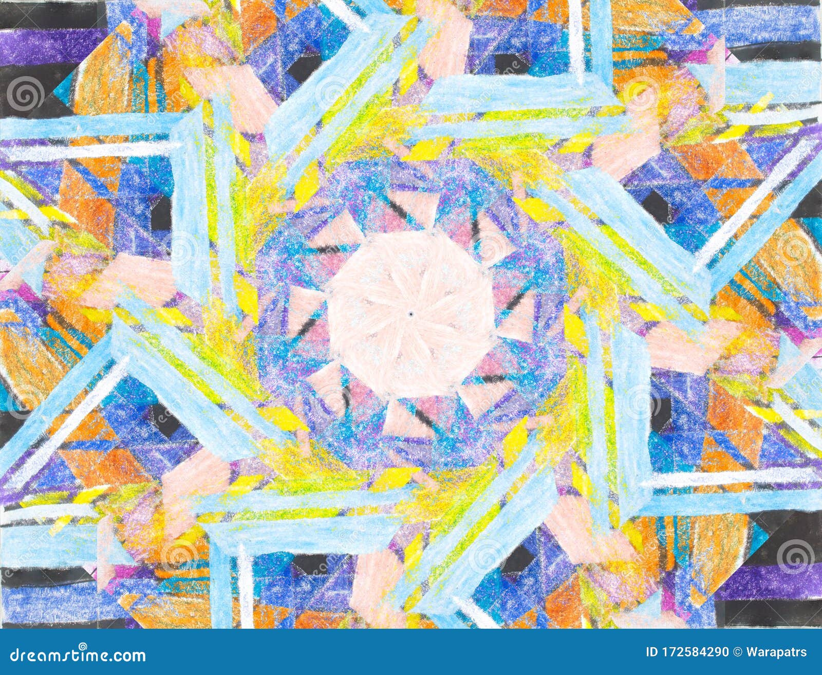 Mandara With Water Colors . Stock Photography | CartoonDealer.com #93989654