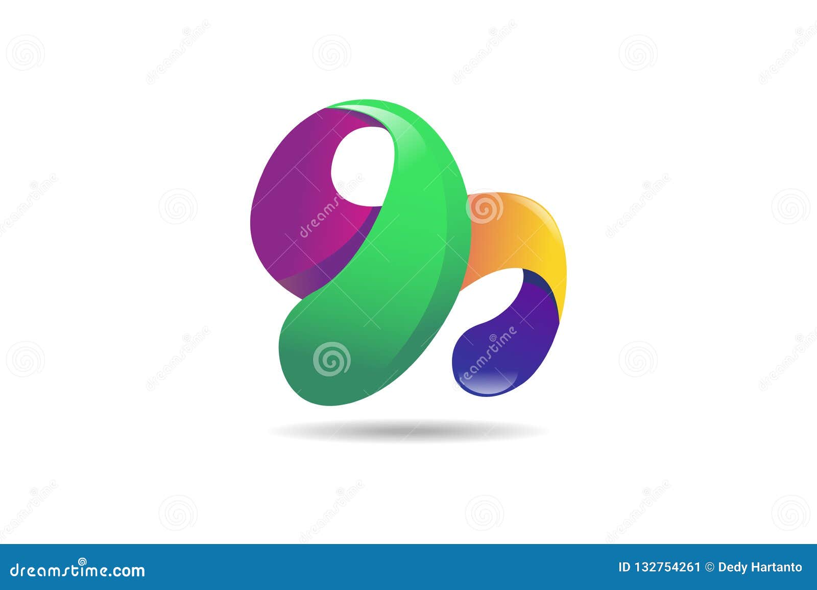 Abstract Colorful Logo, 3d Modern Icon Concept Stock Vector ...
