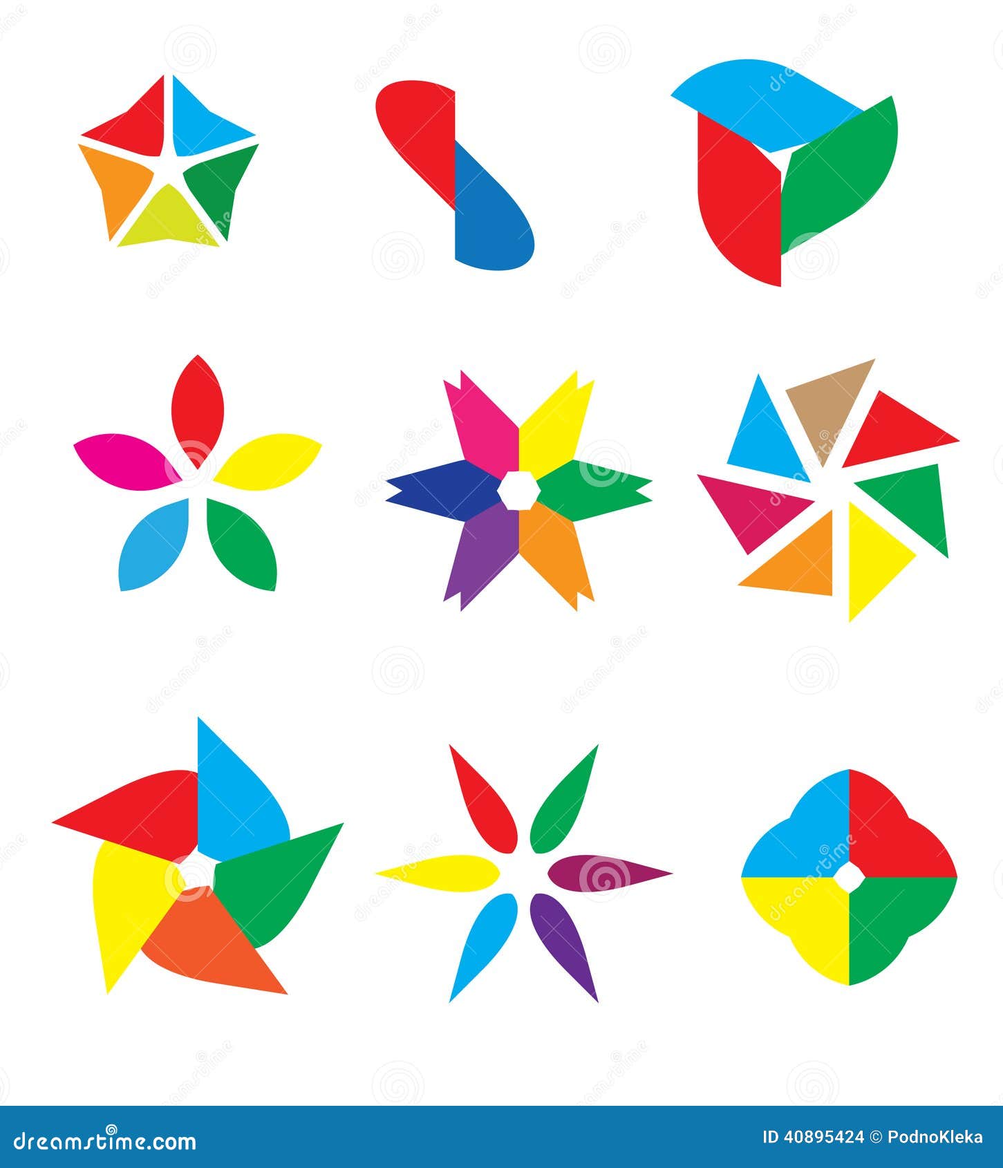 Abstract Colorful Logo Objects Stock Vector - Illustration of colorful ...