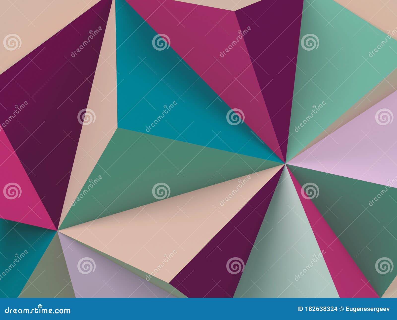 Abstract Colorful Low-poly Background. Minimal 3d Art Stock ...