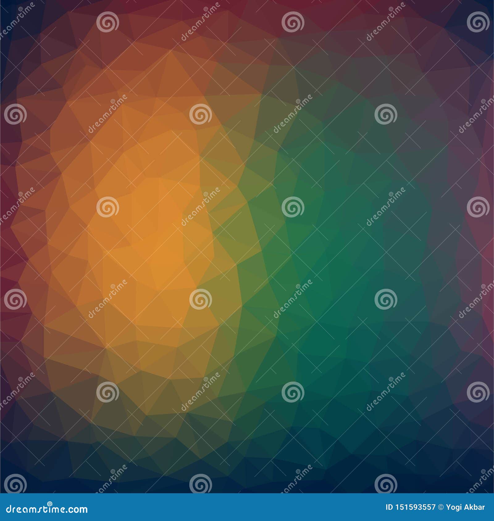 Abstract Colorful Low Poly Vector Background with Warm Stock Vector ...