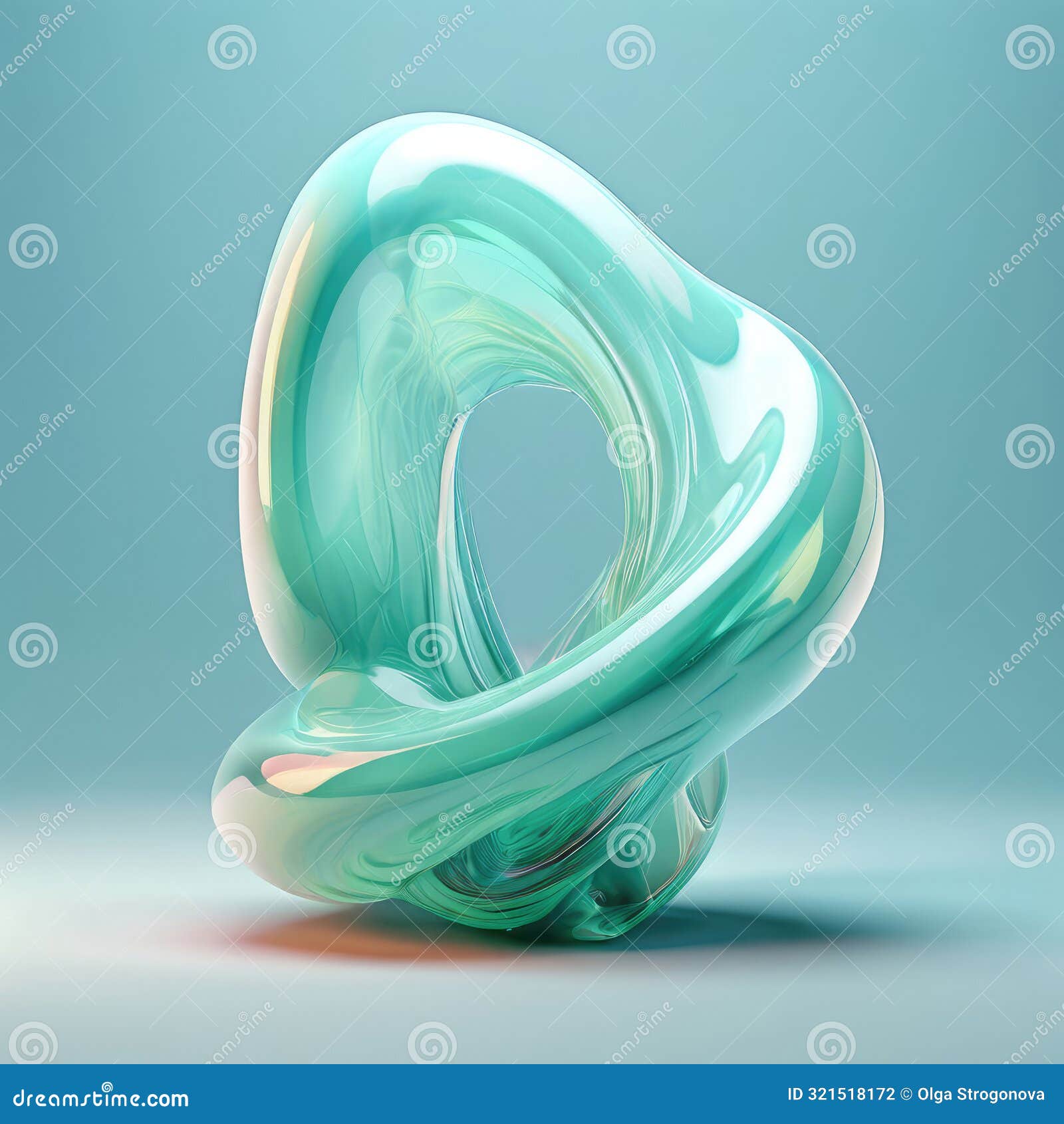 Abstract Colorful Luminous Twisted Glass Shape Stock Photo - Image of ...
