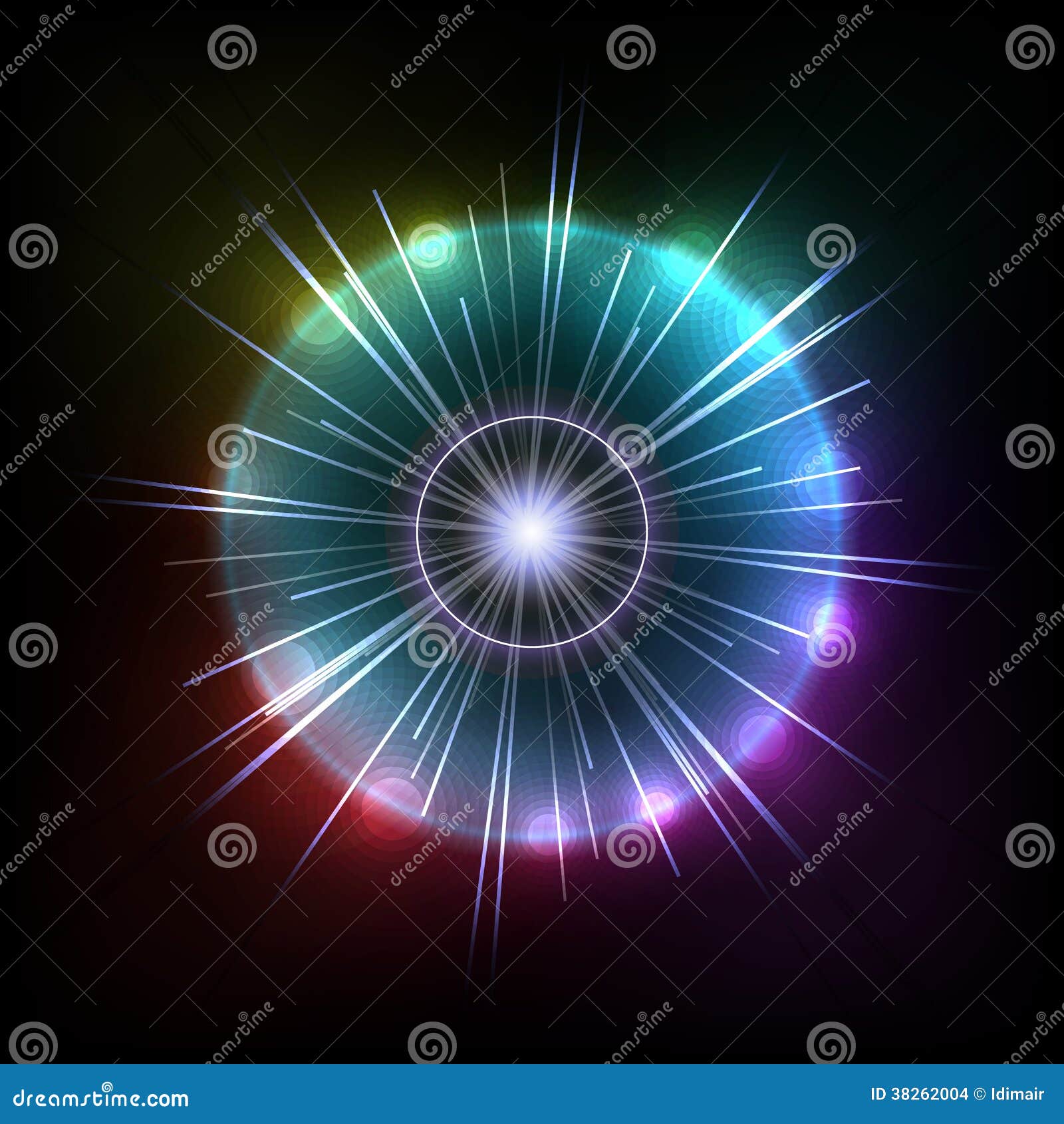 Abstract Colorful Magic Glow Ray Lights. Vector Stock Vector ...