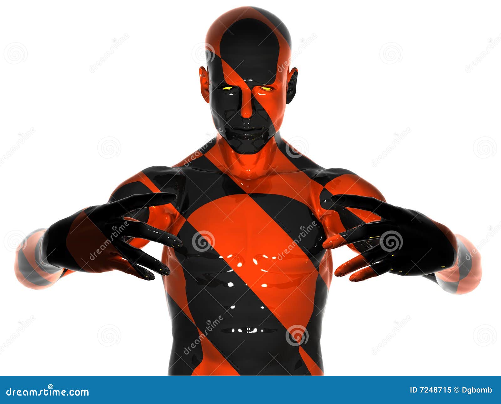 Abstract colorful man stock illustration. Illustration of danger - 7248715