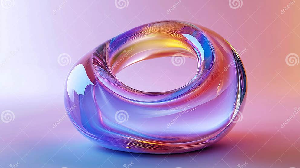 Abstract Colorful Mobius Strip Creating a Visually Striking Design ...