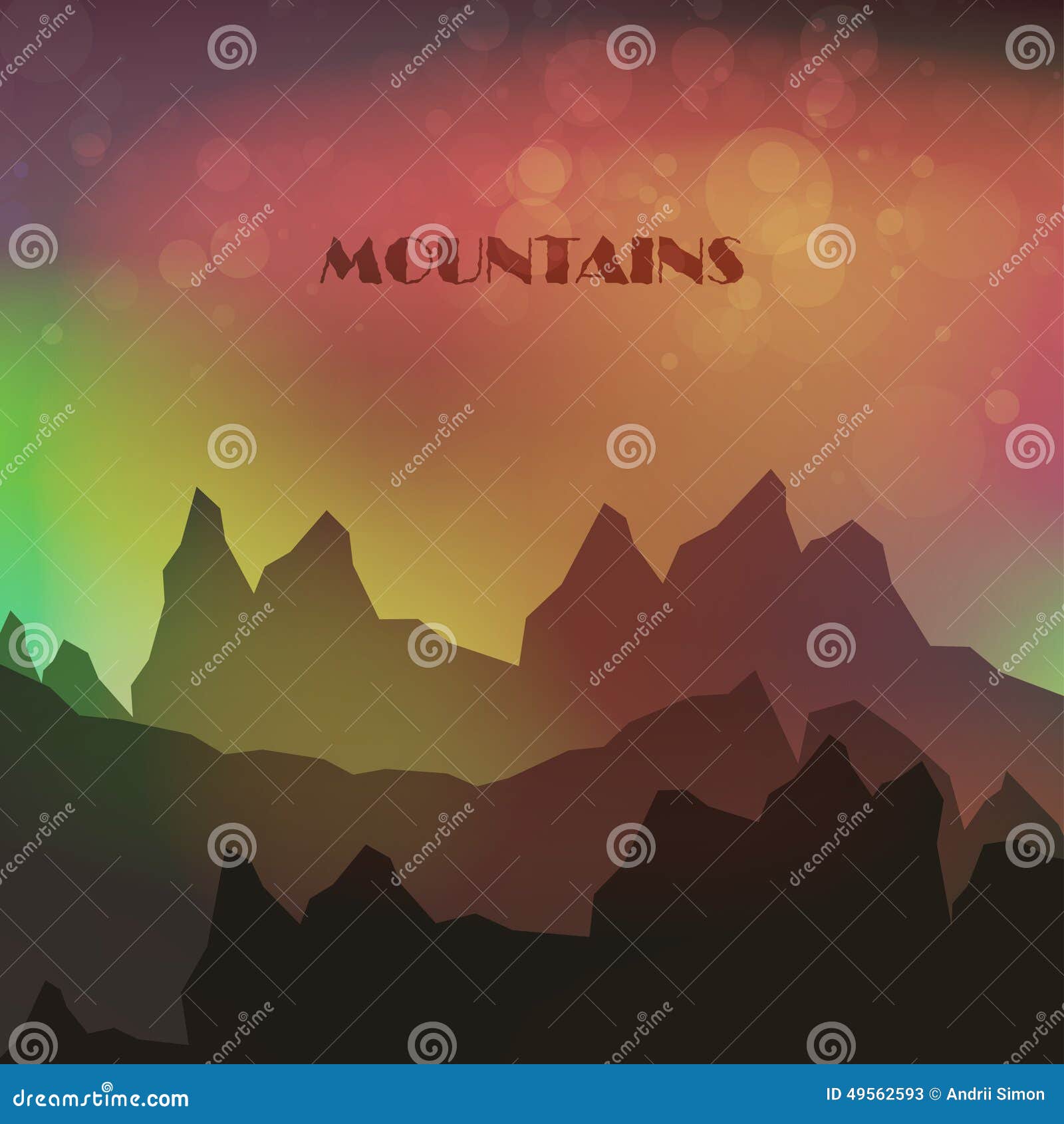 Abstract Colorful Mountains Stock Vector - Illustration of graphic ...