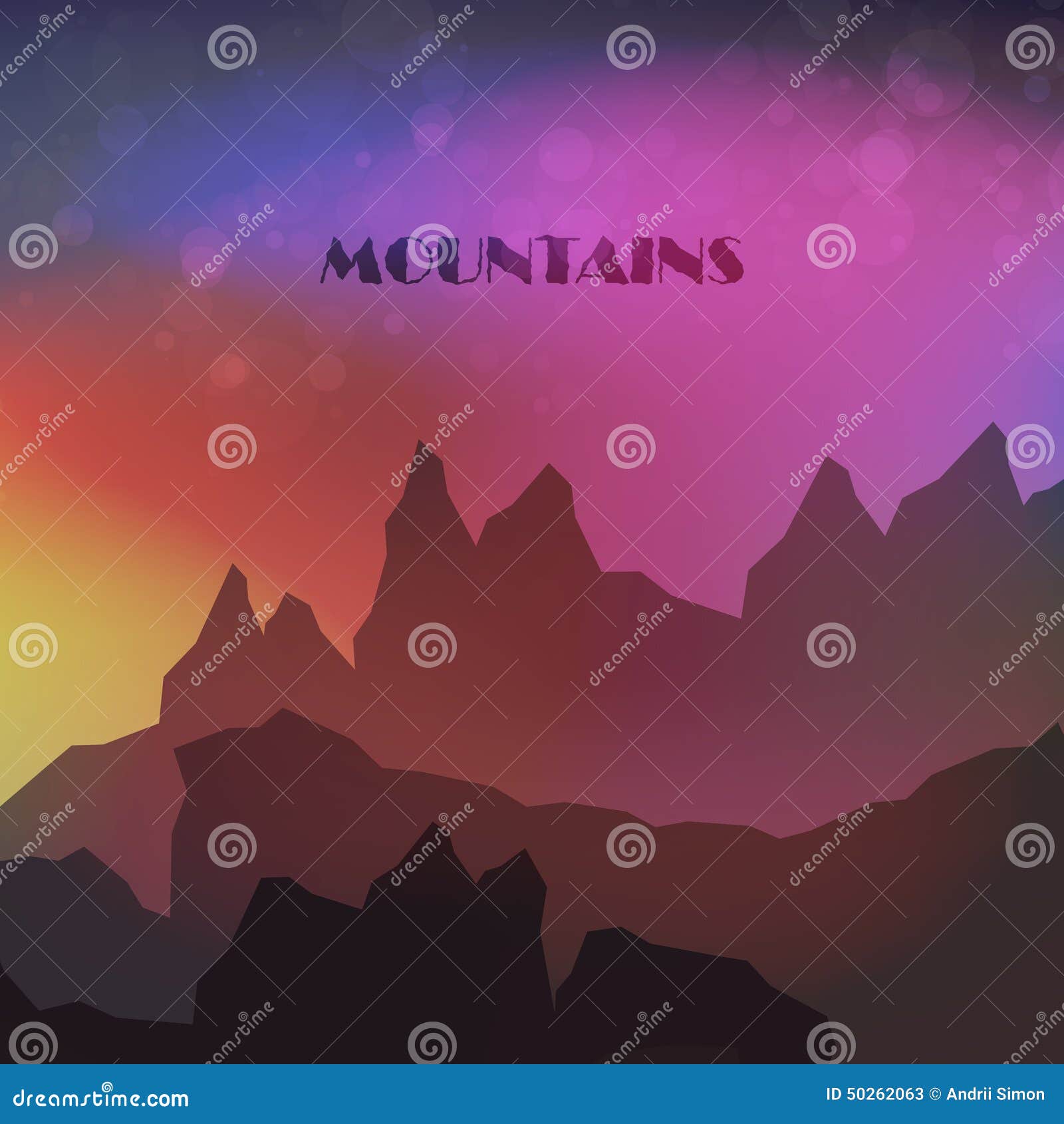 Abstract Colorful Mountains Stock Vector - Illustration of glacier ...