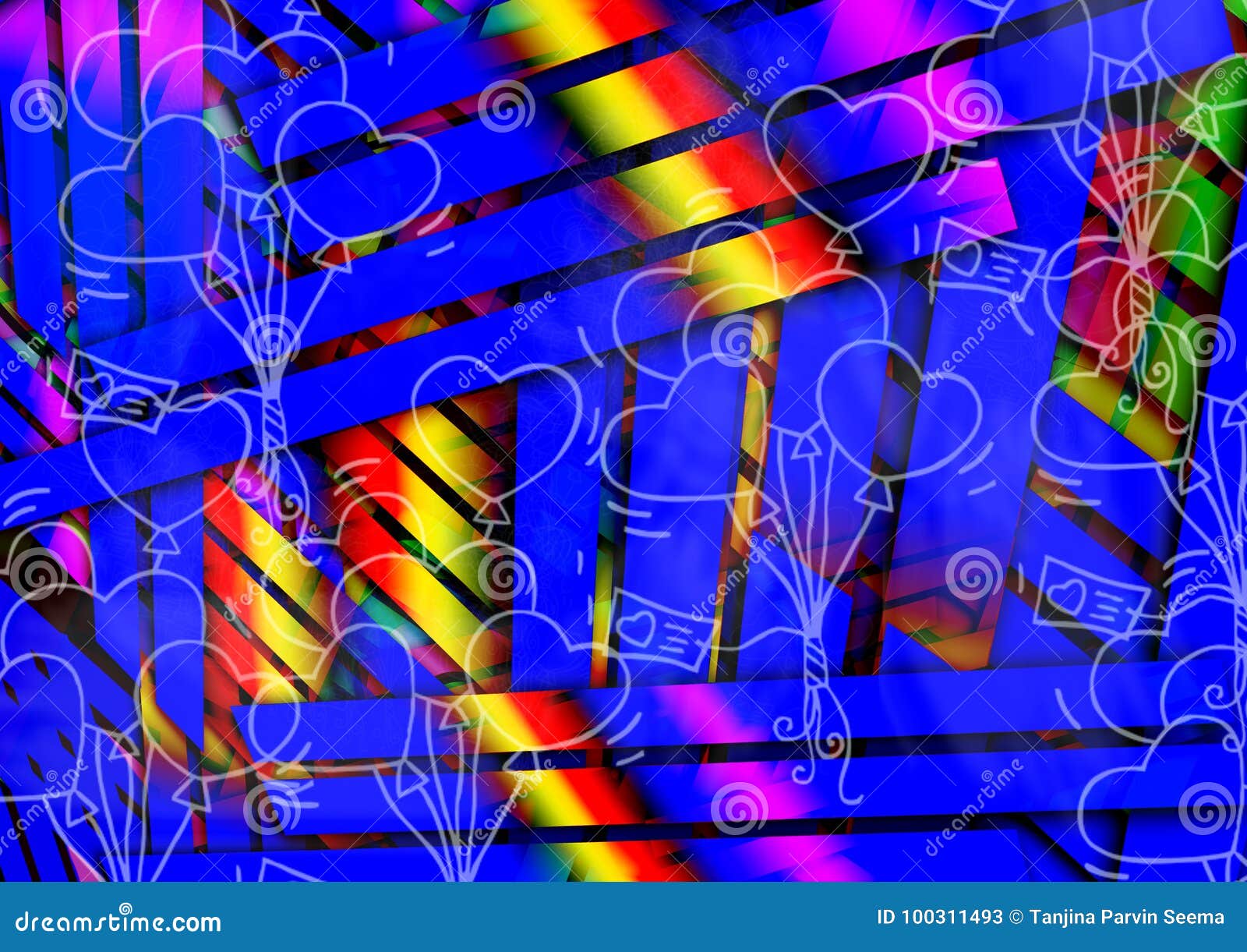 Abstract Colorful Multiple Effect Background Design Stock Illustration ...