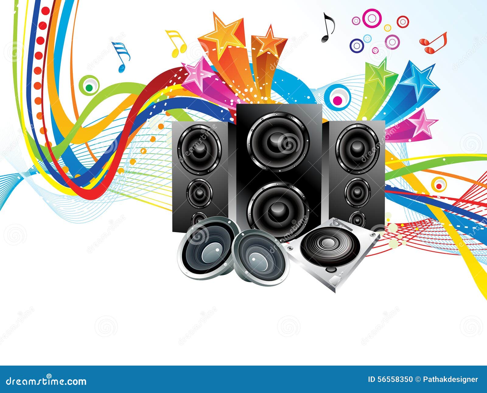 Abstract Colorful Music Background Stock Vector - Illustration of ...