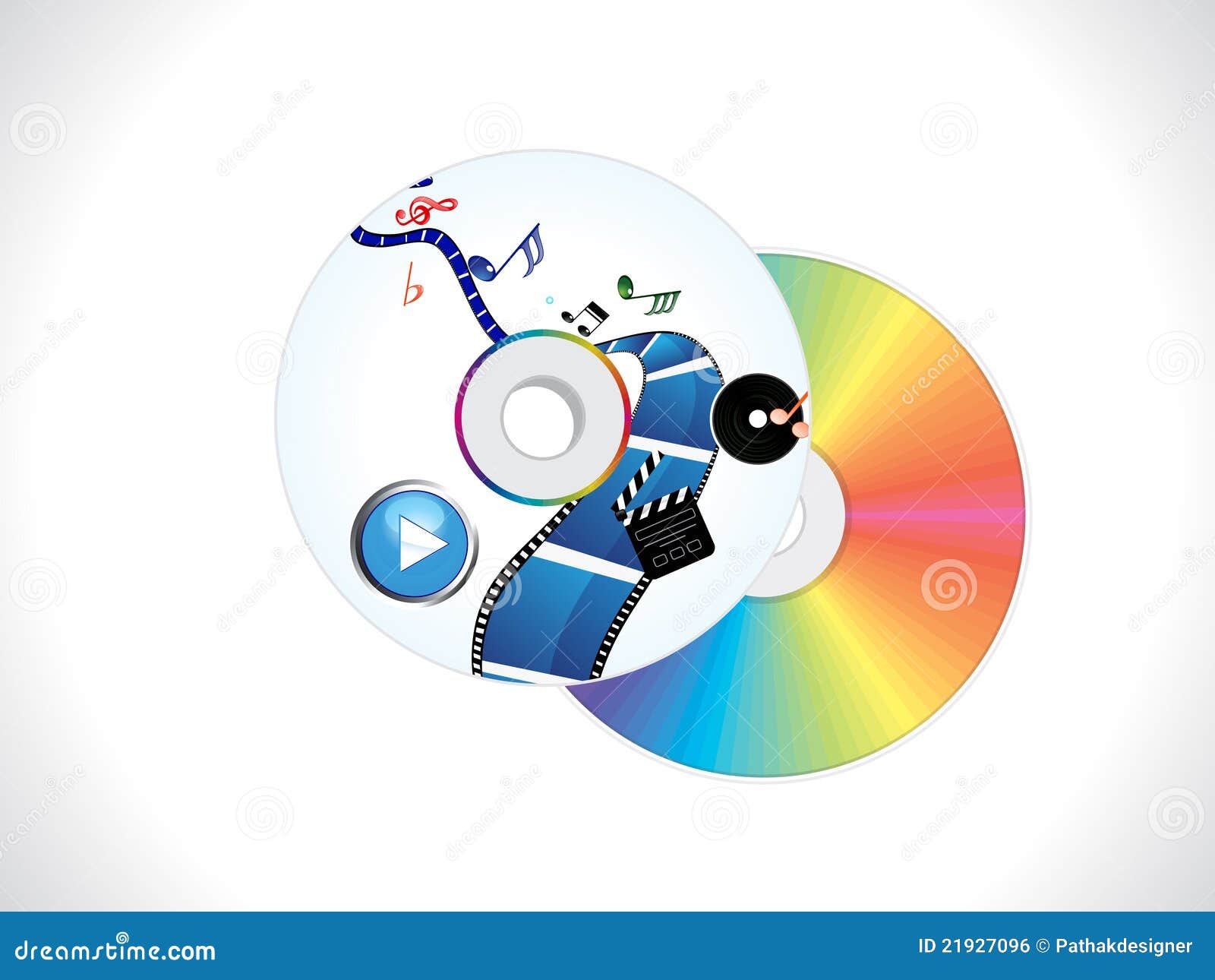 Abstract Colorful Musical Cd Cover Template Stock Vector - Illustration ...